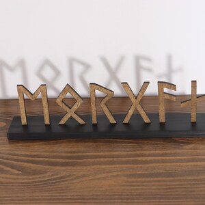 Personalized Rune Wood Sign | Norse Mythology Viking Gifts | Custom ...