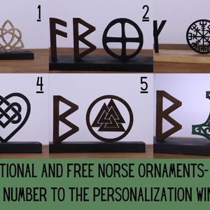 Personalized Rune Wood Sign | Norse Mythology Viking Gifts | Custom ...
