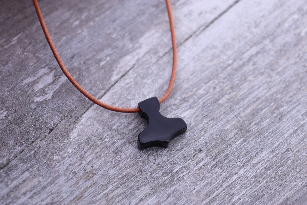 Small Mjolnir Necklace | Thor Hammer Necklace | Bone Necklace | Viking ...