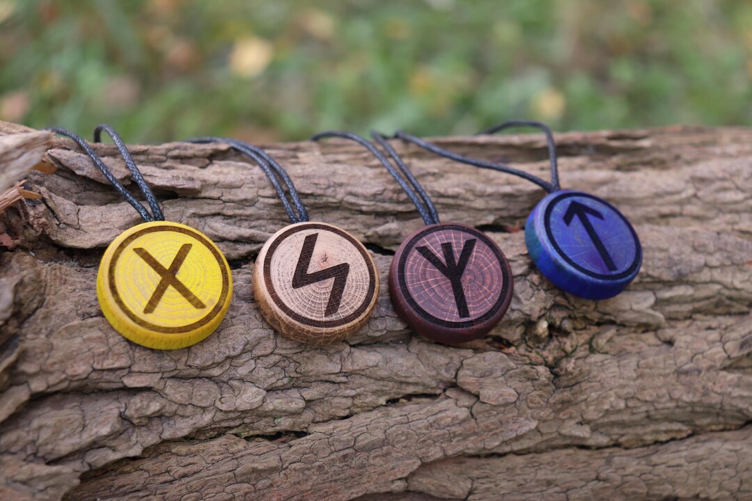 Viking Yule Tree Decoration, Set of Norse Rune Solistance Decor, Viking ...
