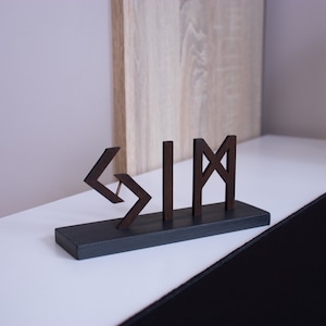 Personalized Rune Wood Sign | Norse Mythology Viking Gifts | Custom ...