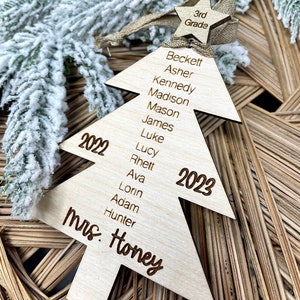 Class Ornament, Class Present for Teacher, Bulk Personalized Gift From ...