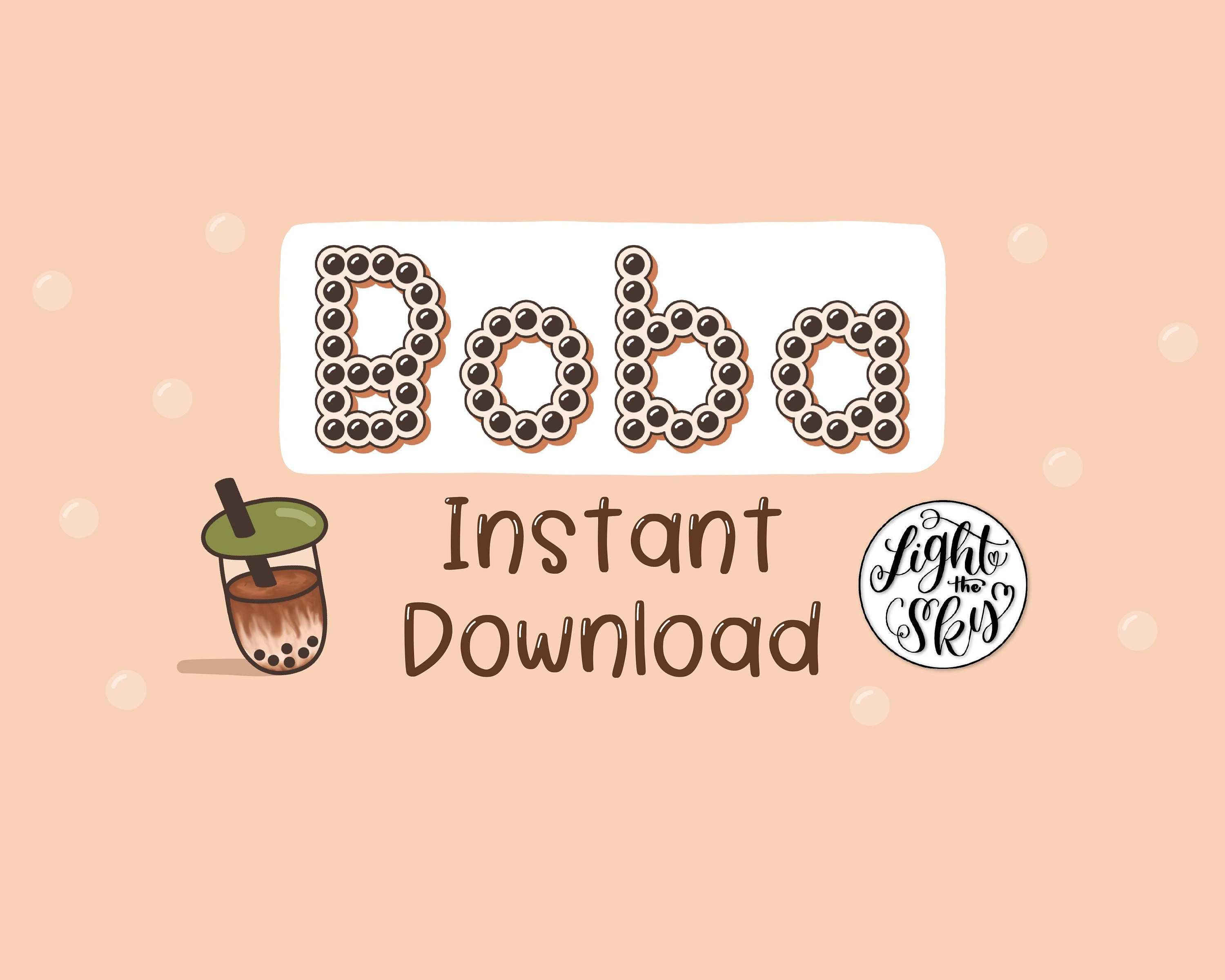 Boba Dot Lettering Practice Worksheets: Dots & Shadows (digital ...