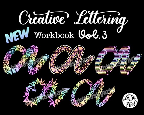 Creative Lettering Workbook Vol.3 by lighttheskyarts DIGITAL | Etsy