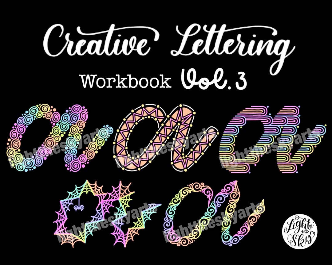 Creative Lettering Workbook Vol.3 by Lighttheskyarts (DIGITAL DOWNLOAD ...