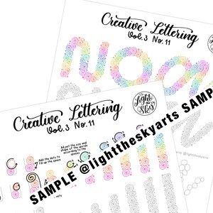 Creative Lettering Workbook Vol.3 by Lighttheskyarts (DIGITAL DOWNLOAD ...