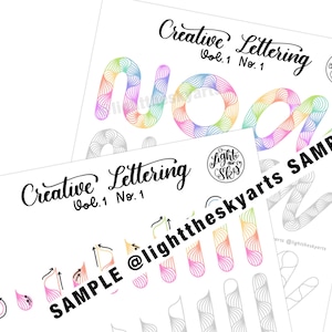 Creative Lettering Workbook Vol.1 by Lighttheskyarts (DIGITAL DOWNLOAD ...