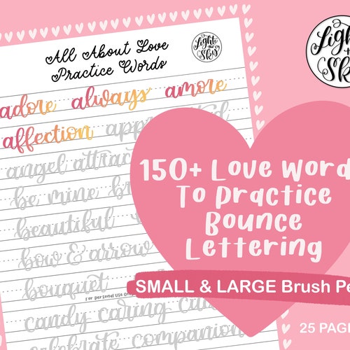 Swirly Snail Hand Lettering Practice Worksheets for Small & | Etsy