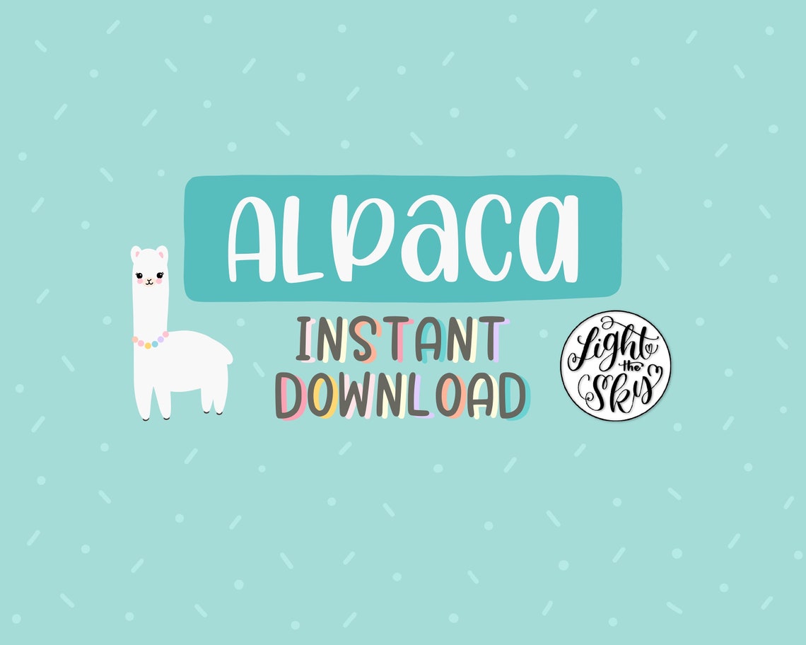 Alpaca Hand Lettering Practice Worksheets: for Brush Pens and iPad ...