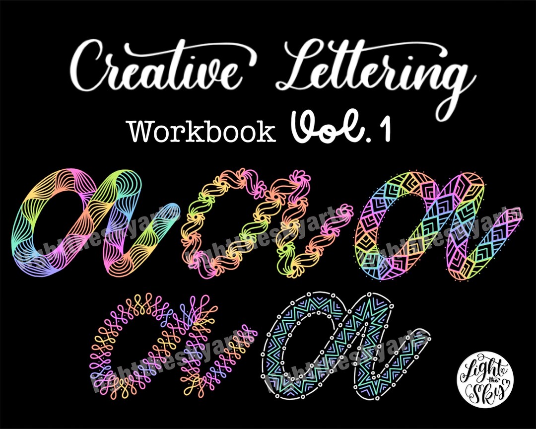 Creative Lettering Workbook Vol.1 by Lighttheskyarts DIGITAL DOWNLOAD ...
