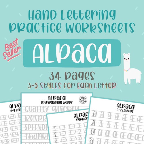 Block Lettering Worksheets - Etsy