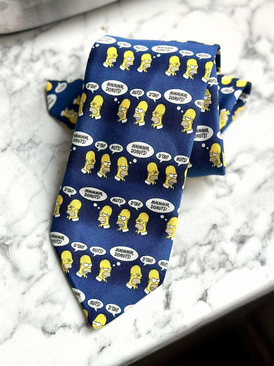 Vintage the Simpsons Tie 1999 Novelty Tie Homer Simpson Donuts Cartoon ...