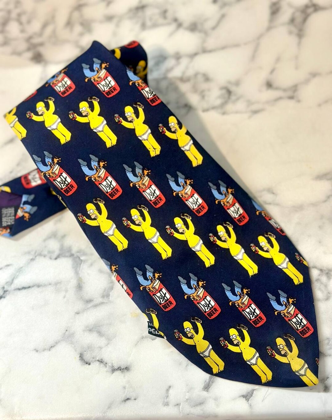 Vintage the Simpsons Tie 1998 Novelty Tie Silk Homer Simpson Cartoon ...