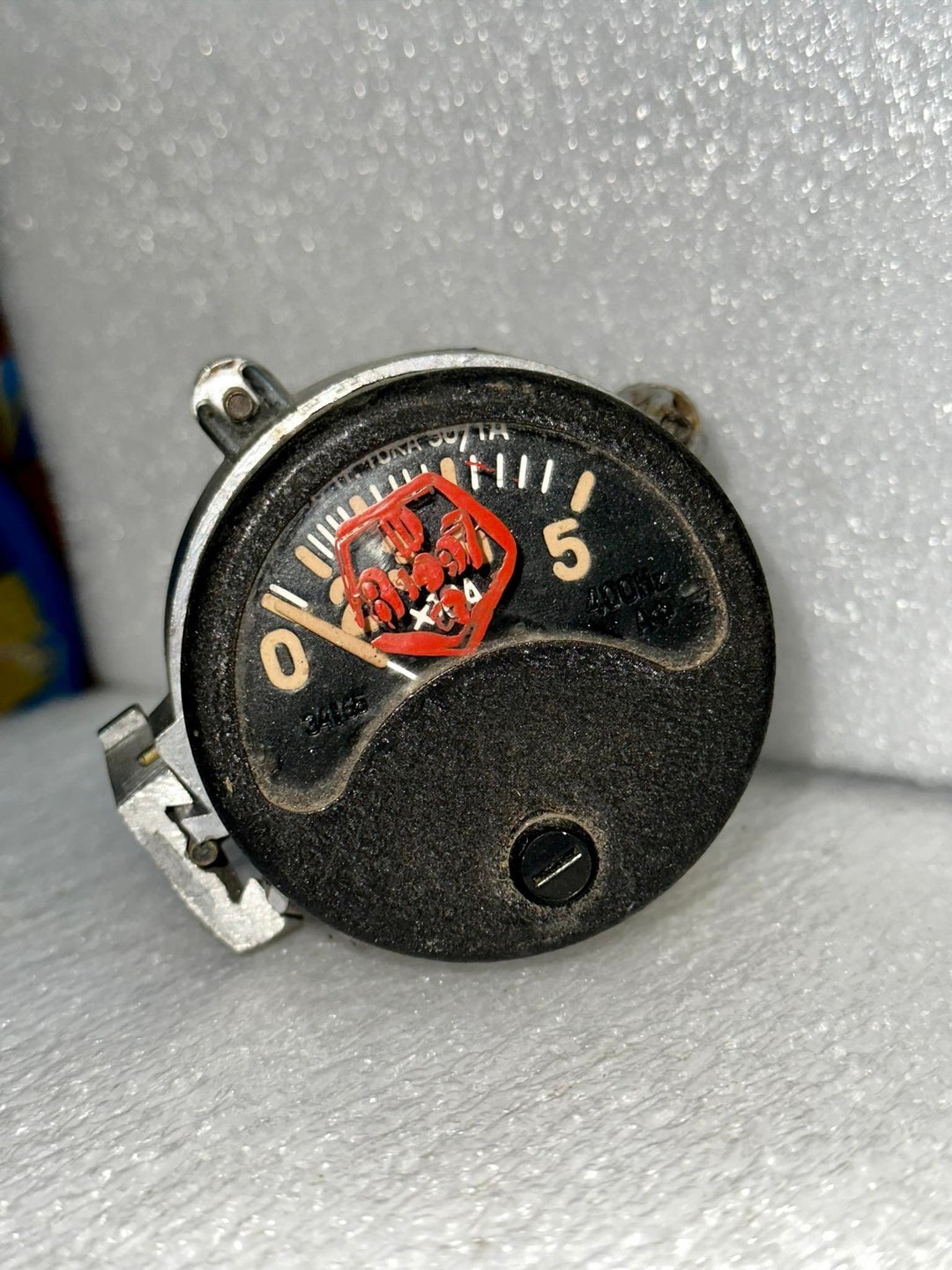 Vintage Aviation Measuring Device 60s Ammeter 400hz 50A 5x10a Military ...