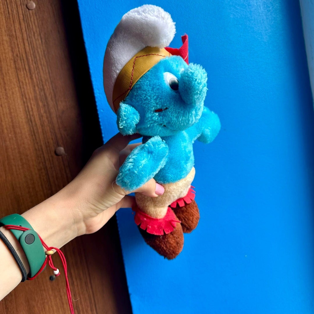 Stuffed Animals Vintage Toy Smurf Wallace Berrie Peyo 1983 Indian Brave ...