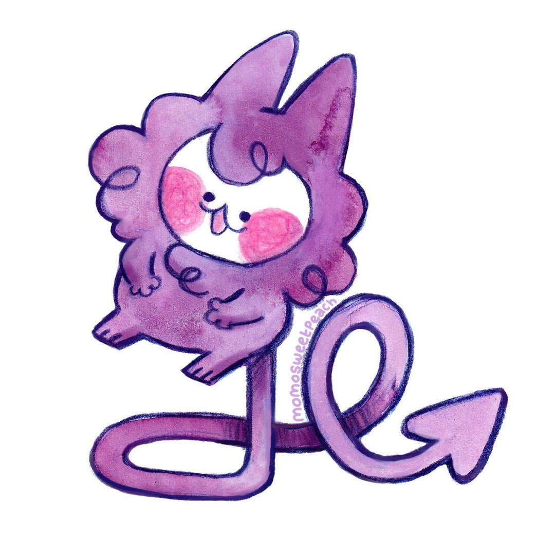 Purple Devil Momo Sticker - Etsy