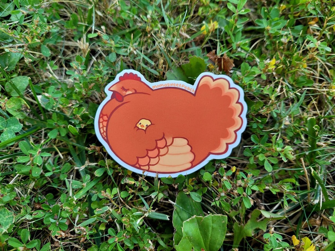 Mother Hen and Baby Chick Sticker - Etsy