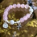 Rosary Bracelet - for Women - Rose Quartz - White Howlite - Stretch ...