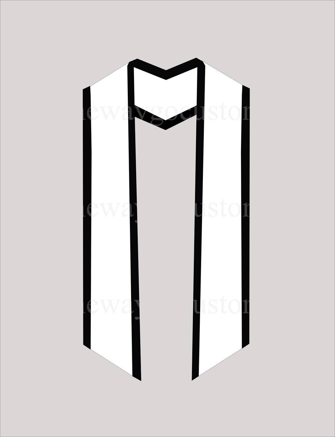 Graduation Stole Mockup, Fully Editable SVG Digital Download ...