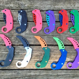 3d Printed Multicolored Safe Fidget Knife Gravity Kerembit Fidget Toy ...