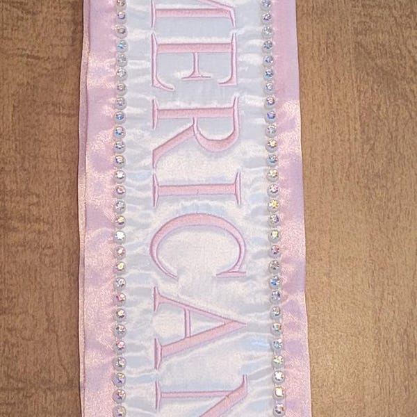 Rhinestone Sash - Etsy
