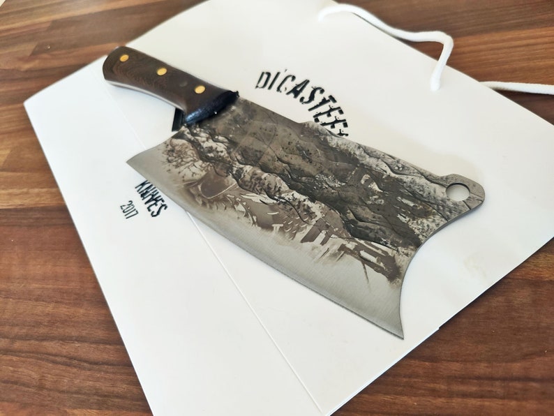 Elegance in Every Cut Cleaver Knife Engraving With Japanese Culture ...