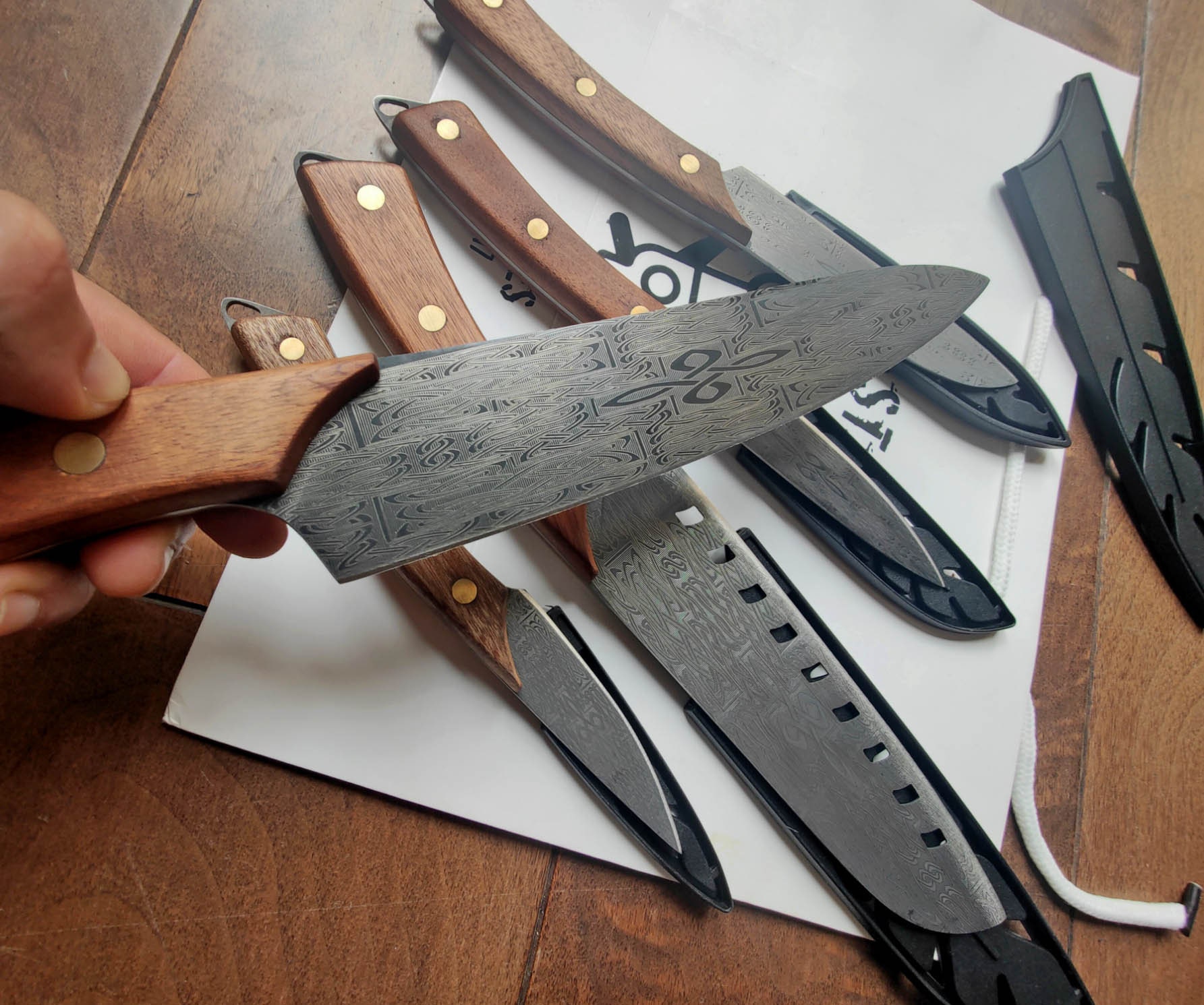 Unveiling the Beauty of Our 5 Piece Knife Set Engraved Irish Celtic ...