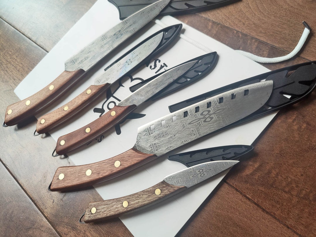 Unveiling the Beauty of Our 5 Piece Knife Set Engraved Irish Celtic ...