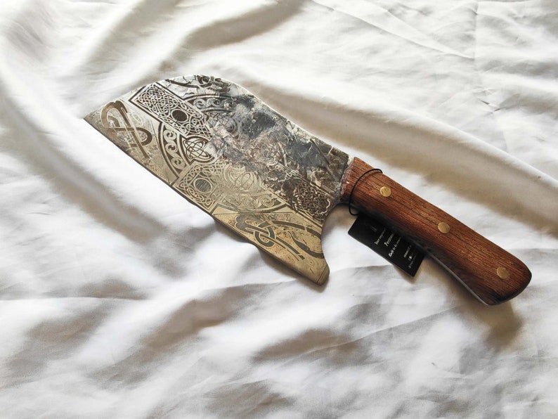 Cleaver Knife Custom Celtic Irish Cross by Di'casteel - Etsy