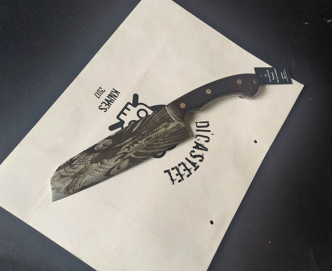 Nakiri Knife With Inca Fighter Engraving Where Tradition Meets ...