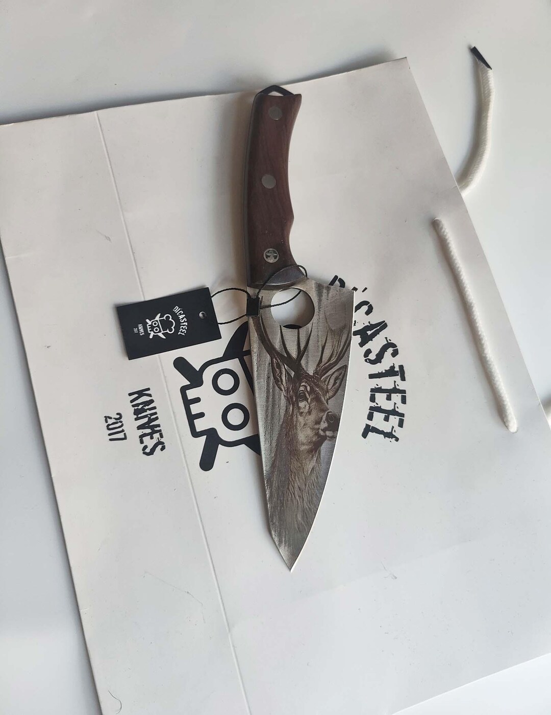 Chopper Knife With Wild Deer Engraving – the Spirit of the Wild in Your ...