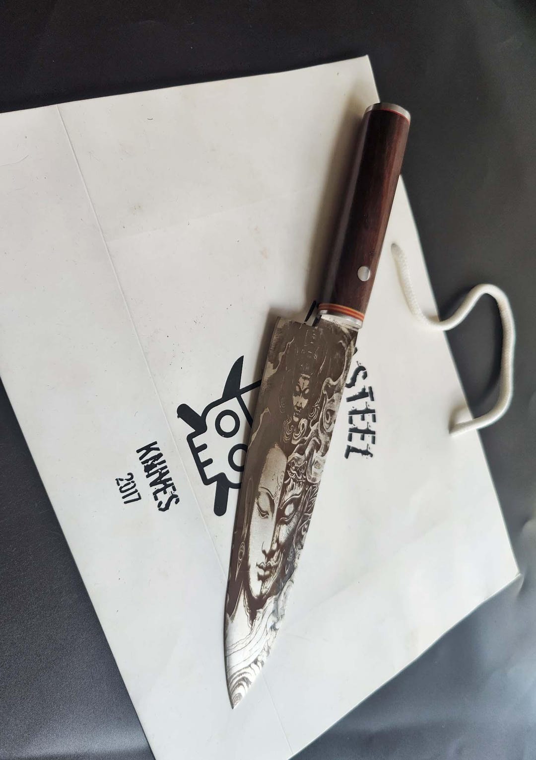 Zen Precision Chef Knife 8 Inch Full Tang Knife With Buddha Engraving ...