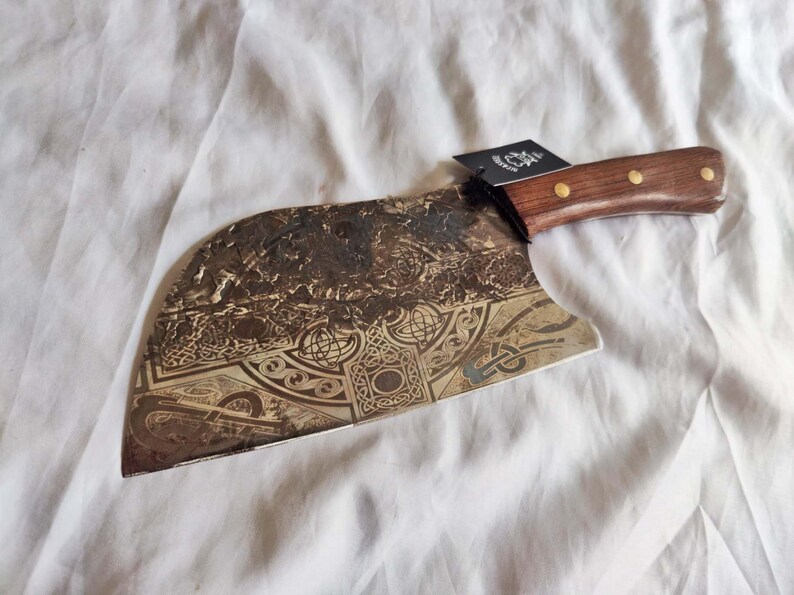 Cleaver Knife Custom Celtic Irish Cross by Di'casteel - Etsy