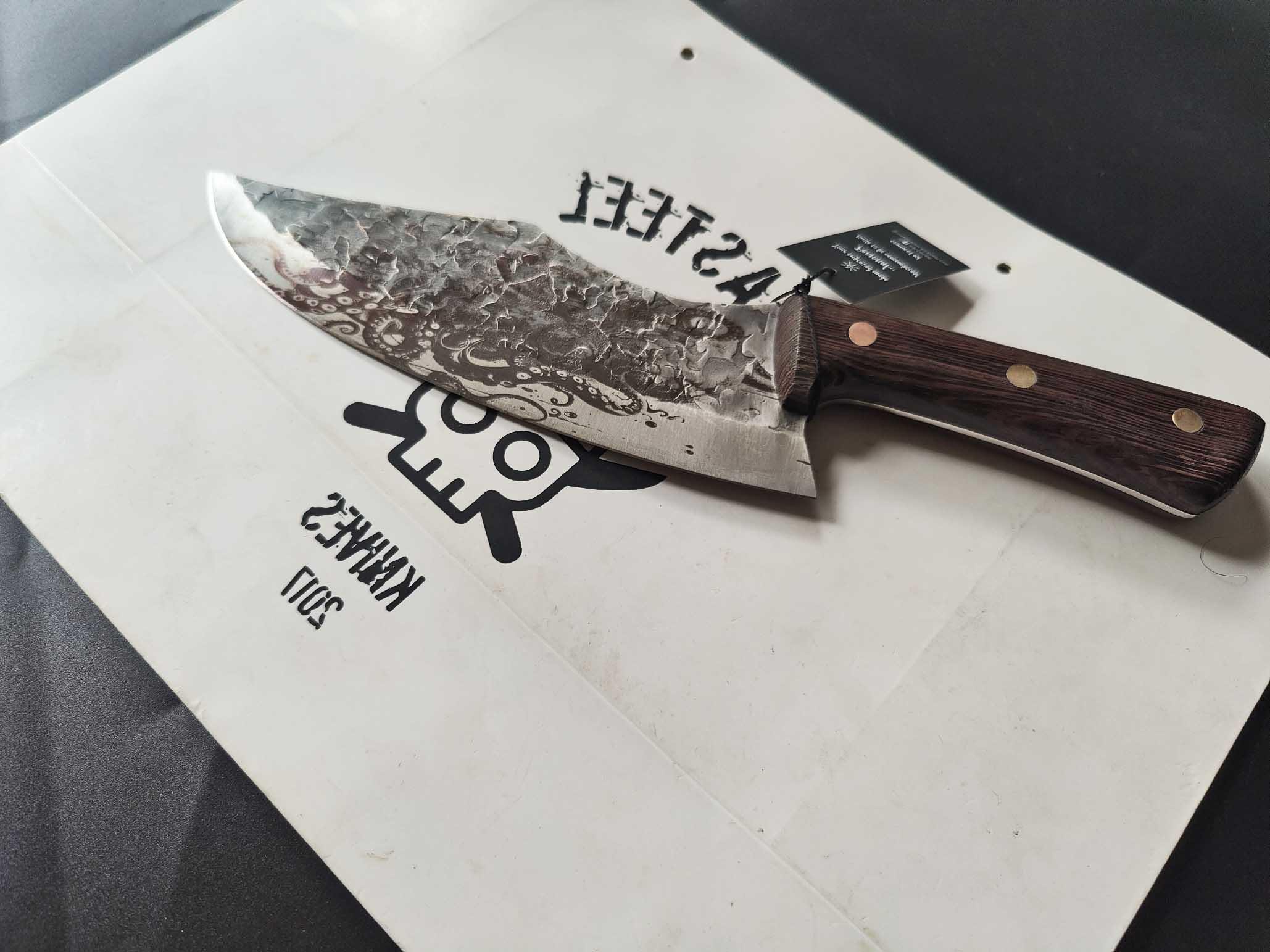 Chef Knife With Octopus Engraving. Strength, Beauty, Precision Dive ...