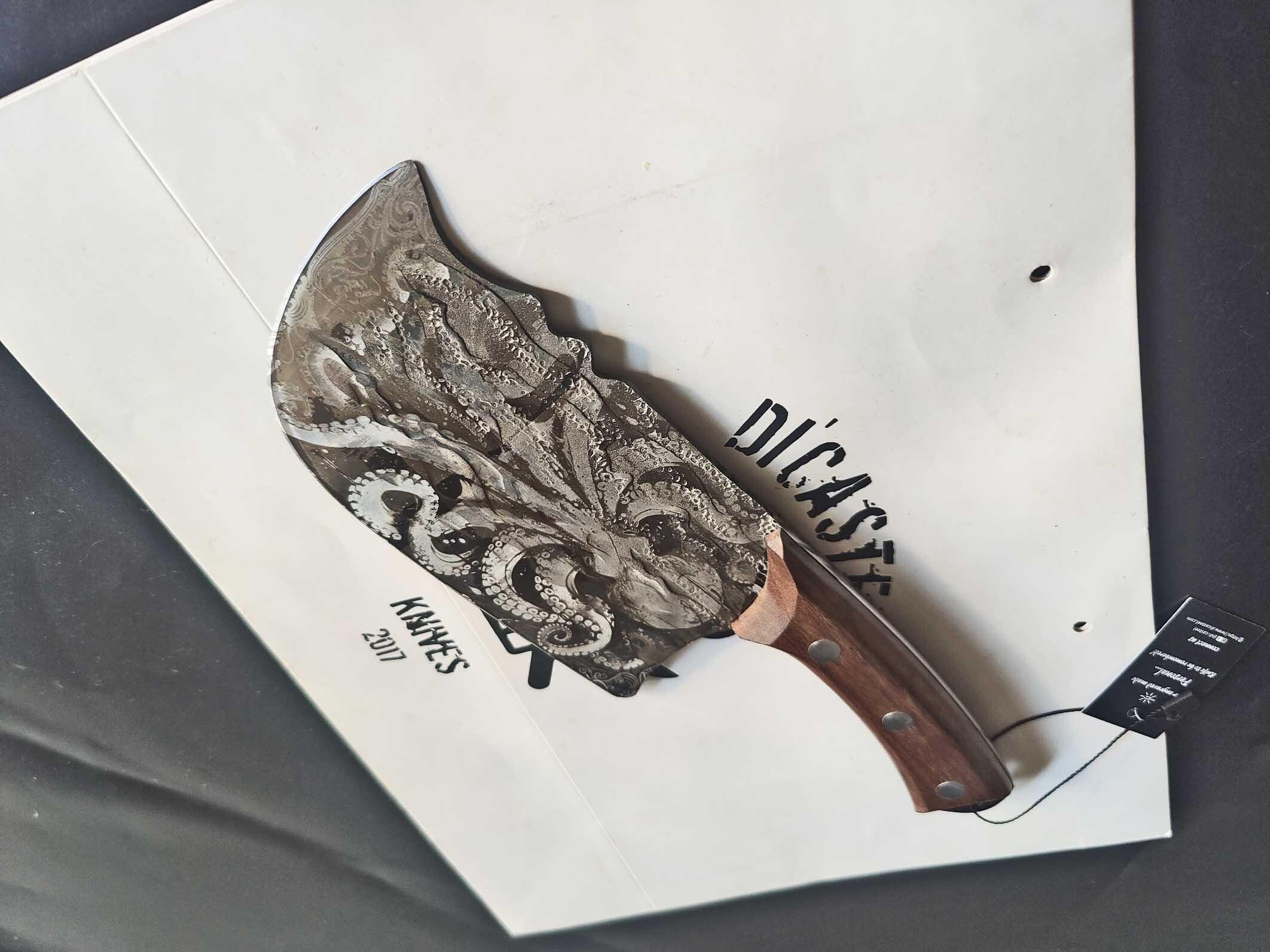 Cleaver Knife With Octopus Engraving Cook With the Grace and Power of ...
