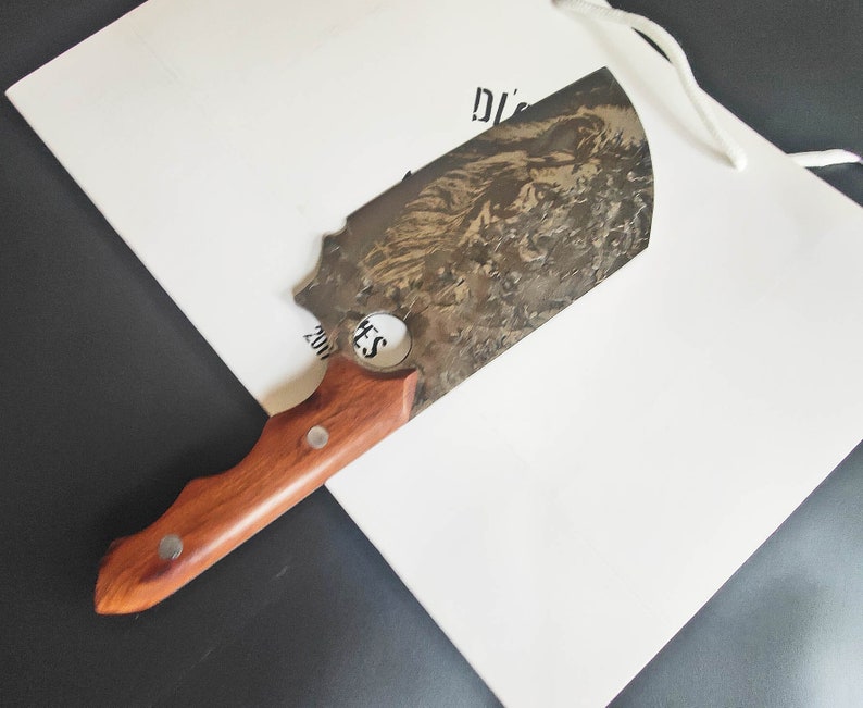 The Epic Cleaver Knife Lion Engraved 7.5 by Di'casteel - Etsy