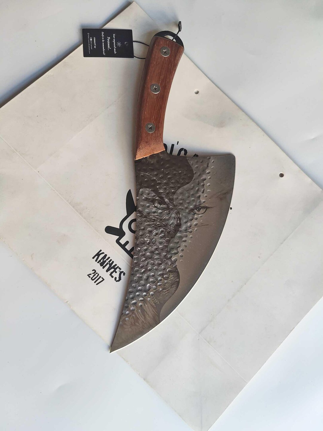 The Night Hunter Cleaver – Chopper Cleaver Knife With Owl Engraving by ...