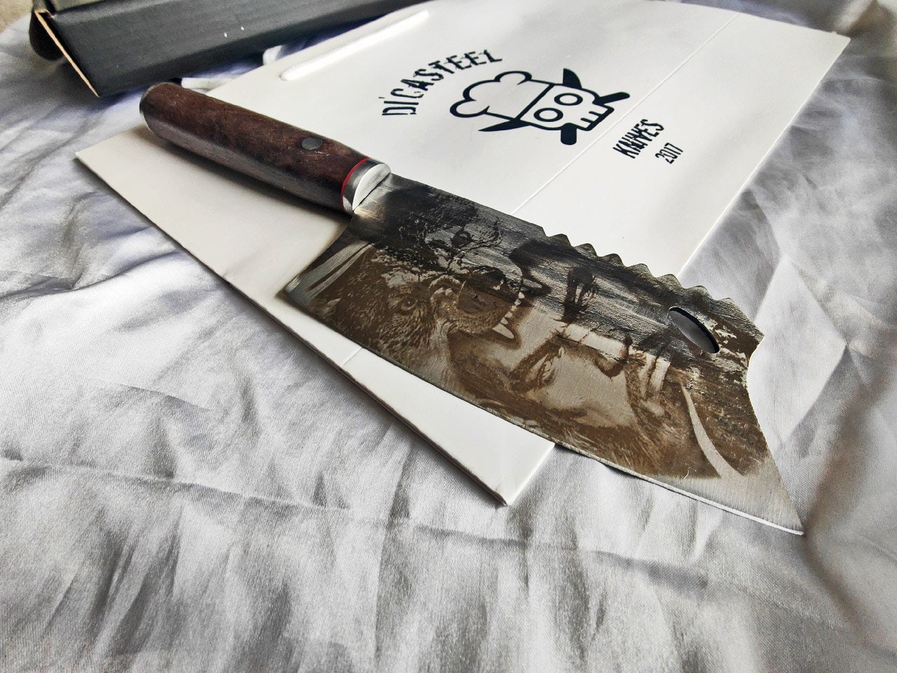 Embrace the Viking Spirit: Cleaver Knife With Viking Fighter - Etsy