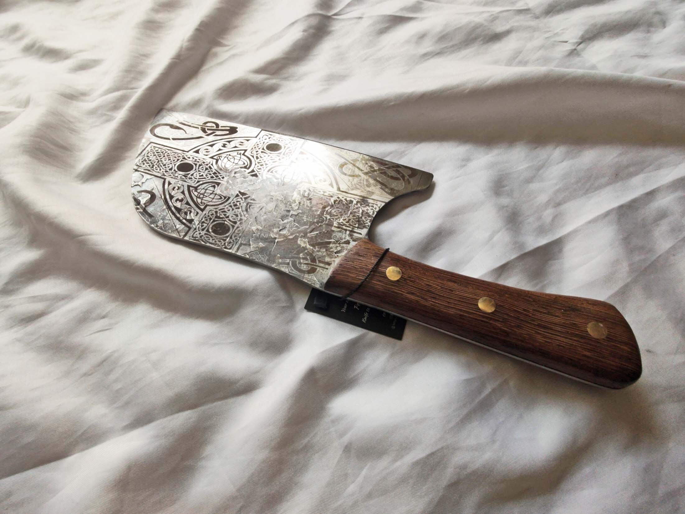Cleaver Knife Custom Celtic Irish Cross by Di'casteel - Etsy