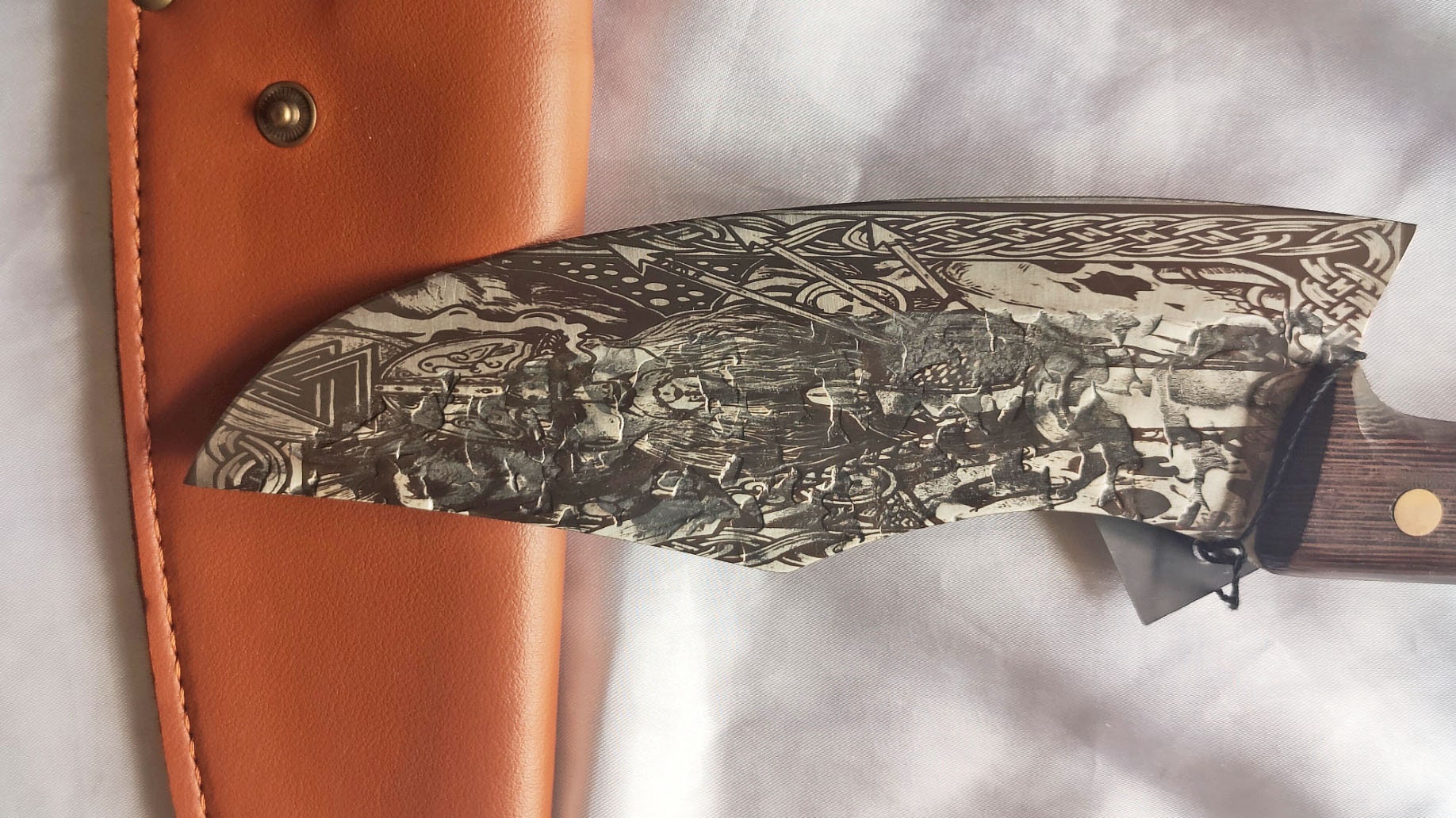 Chopping Knife Viking Fighter Engraved by Di'casteel - Etsy