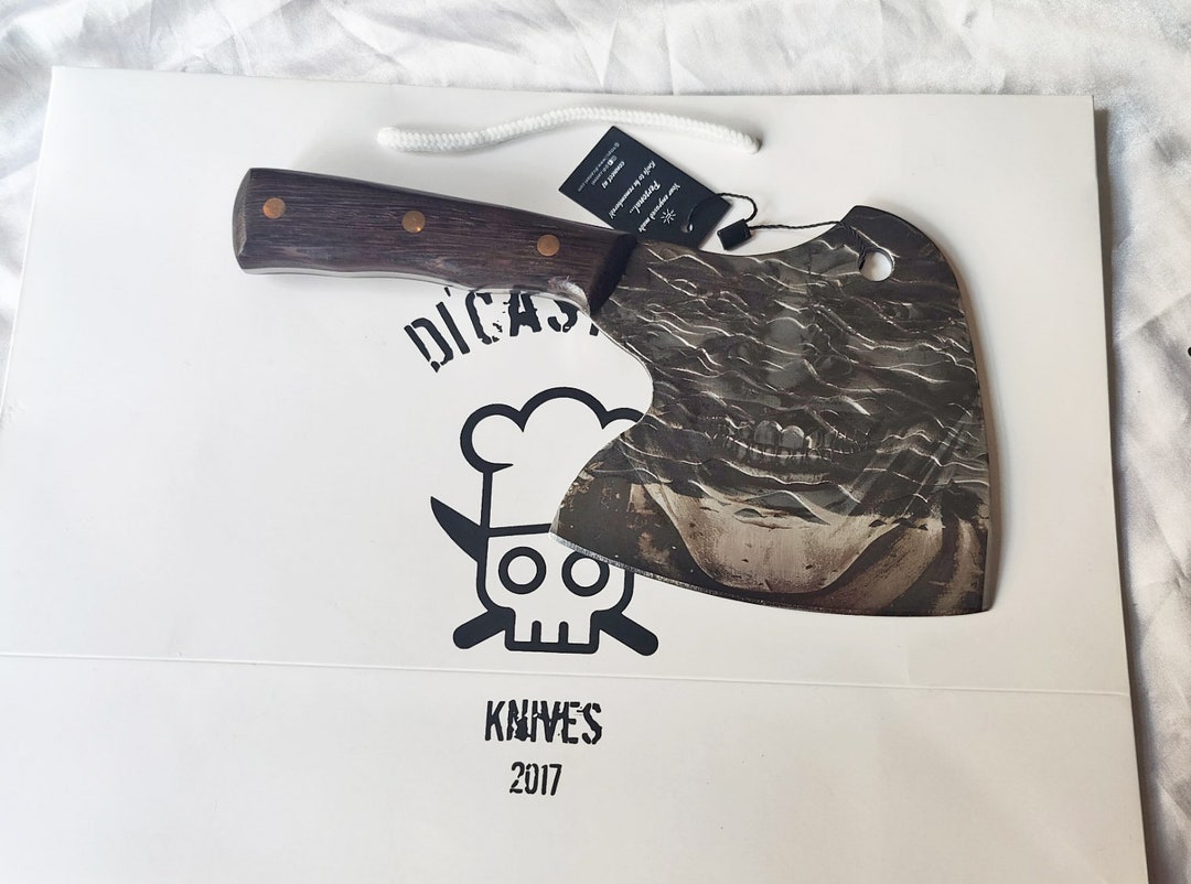 Forged Axe With Joker's Smirk Engraving: 5cr15 Stainless Steel Blade ...