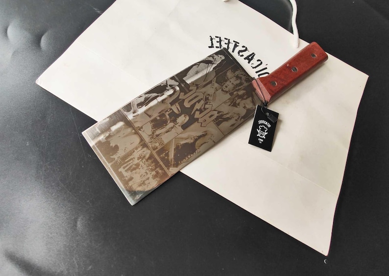 Cleaver Knife With ACDC Engraving Cook With the Power of Rock Unique ...