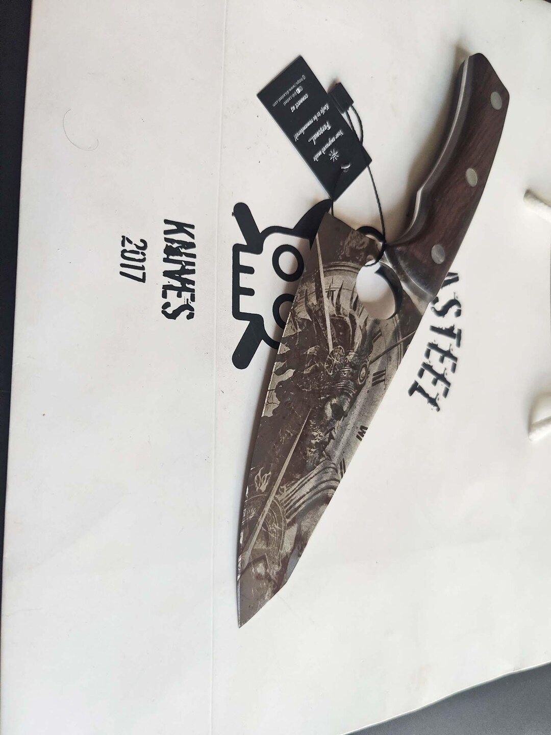 Chopper Knife Greek Mythology-engraved Channel the Power of the Gods in ...