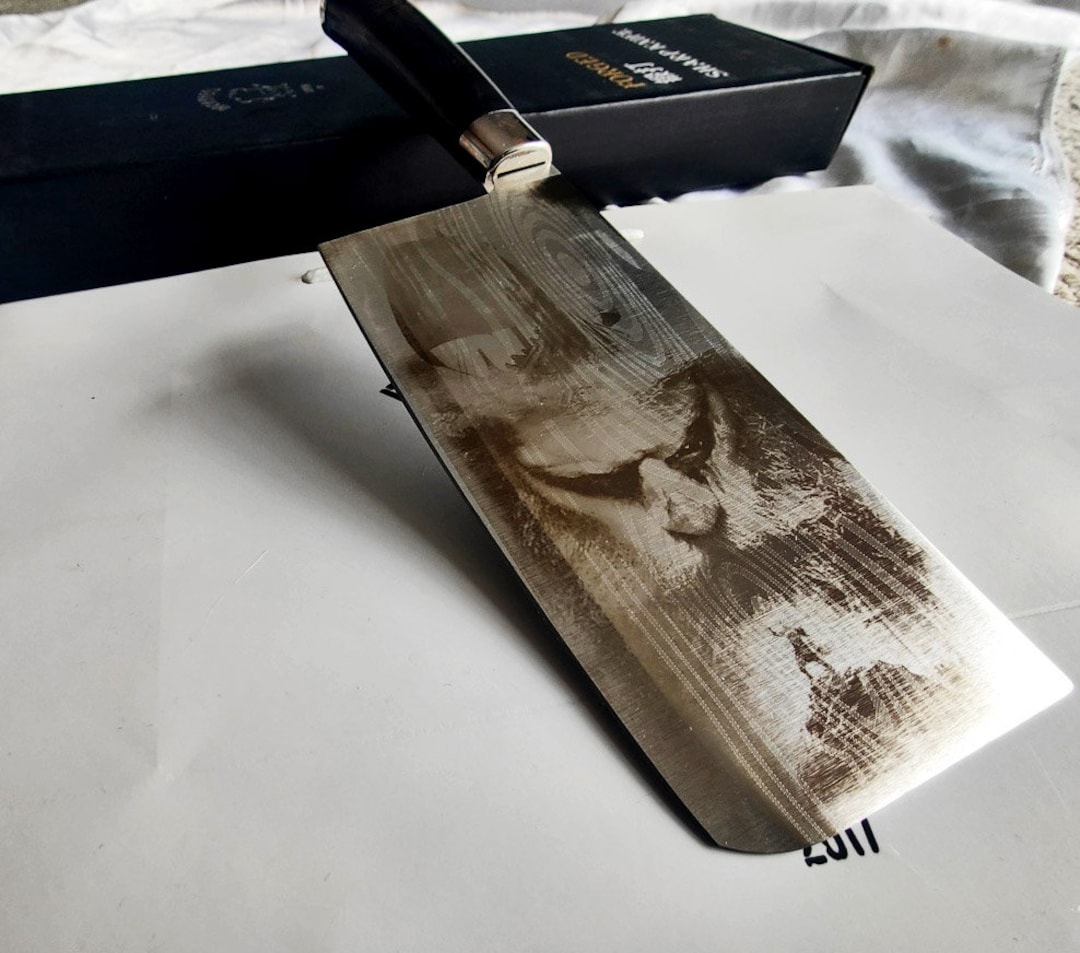 Awe-inspiring Artistry: Amazing Cleaver Knife With Viking Engravingsby ...