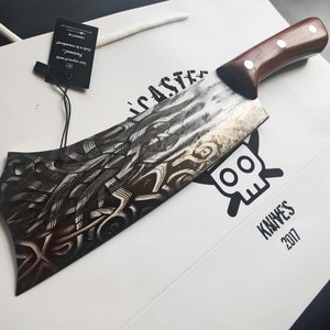 Embrace the Culinary Heritage Cleaver Butcher Knife With Celts Roots ...
