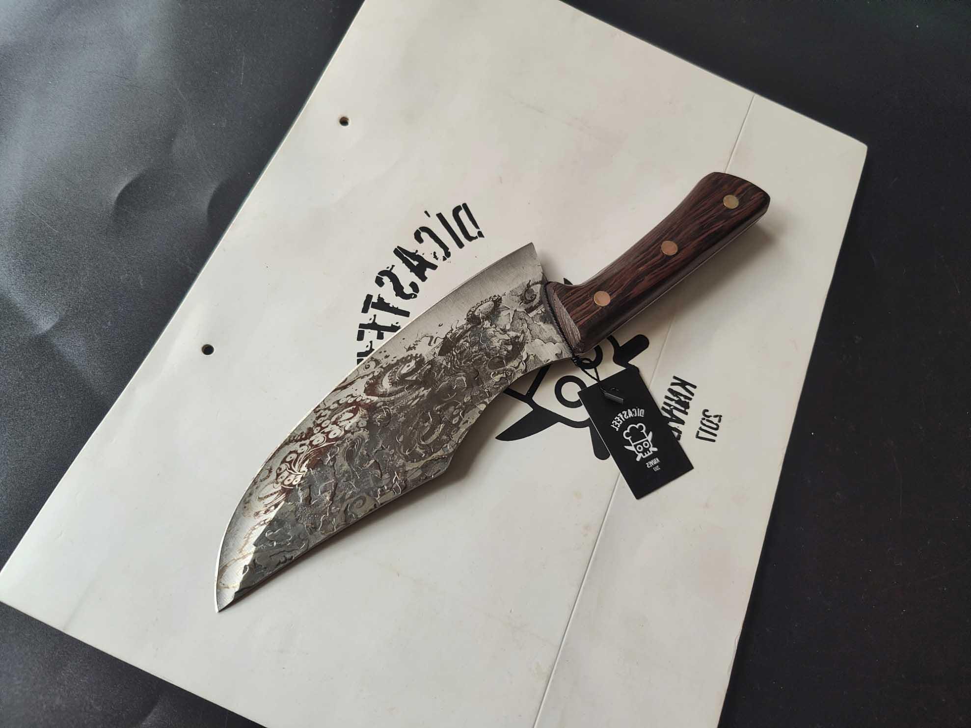 Chef Knife With Octopus Engraving. Strength, Beauty, Precision Dive ...