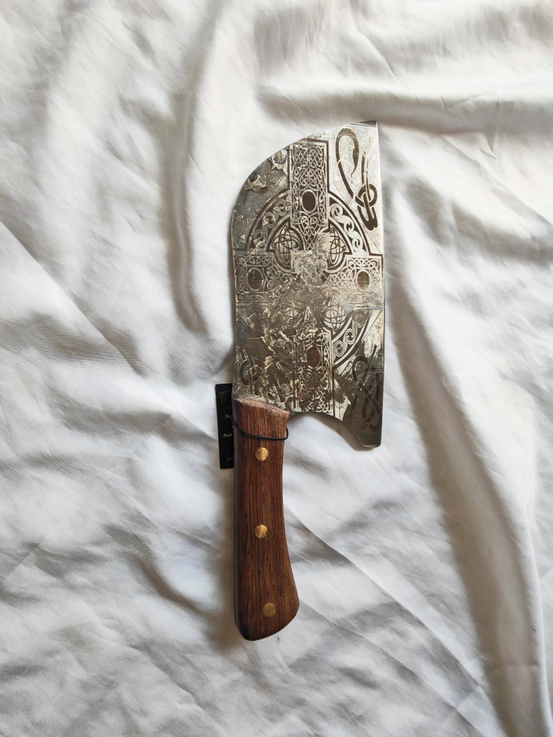 Cleaver Knife Custom Celtic Irish Cross by Di'casteel - Etsy