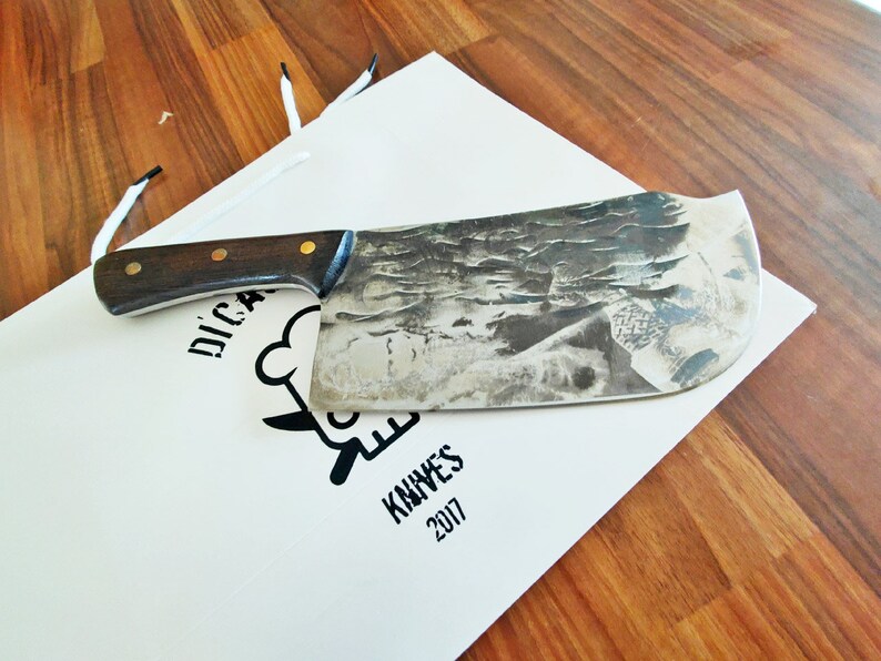 Unique Cleaver Knife Viking Style by Di'casteel - Etsy