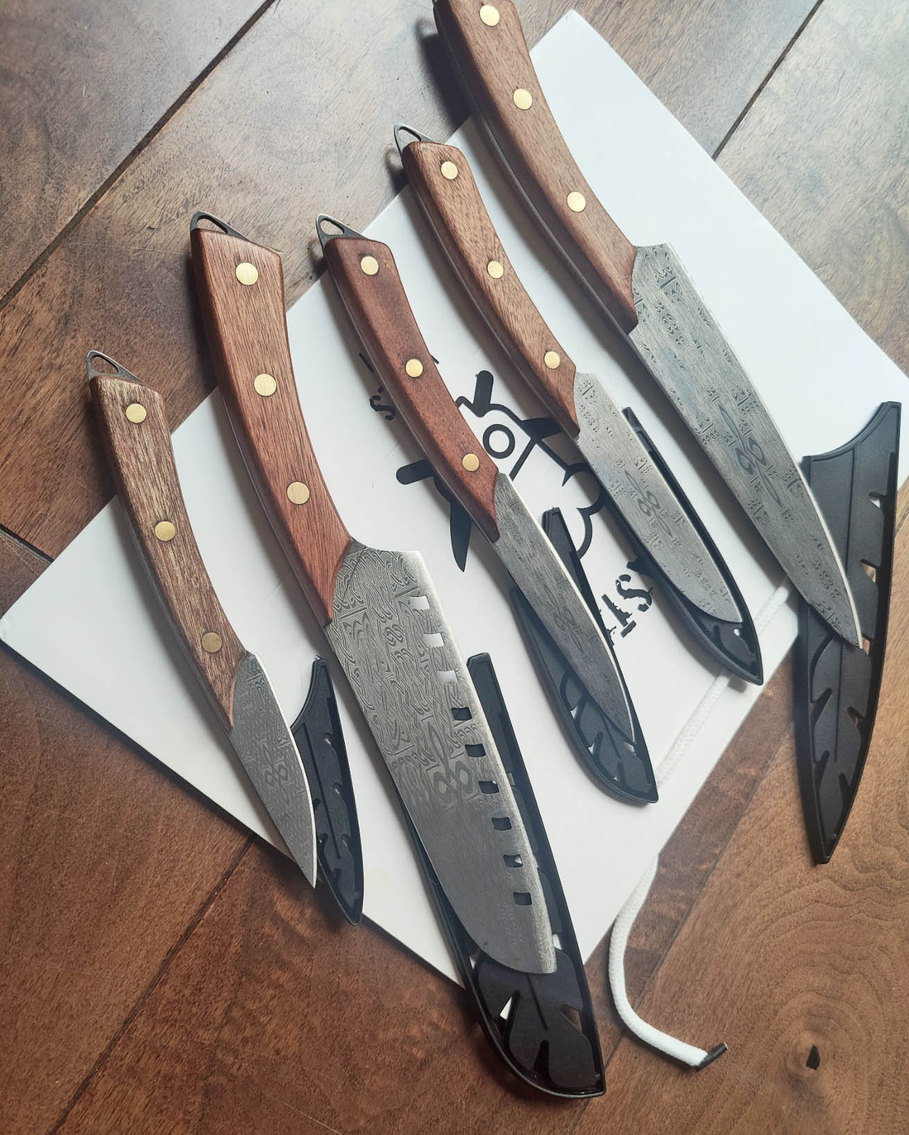 Unveiling the Beauty of Our 5 Piece Knife Set Engraved Irish Celtic ...