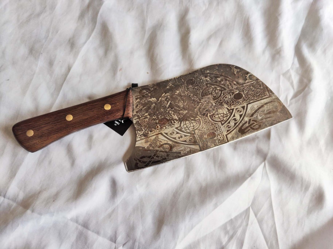 Cleaver Knife Custom Celtic Irish Cross by Di'casteel - Etsy